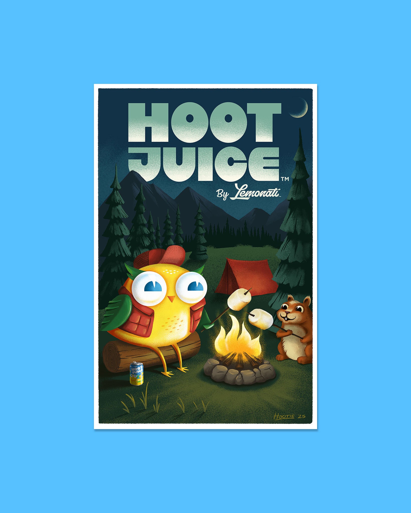 Hoot Juice Poster #1 - Hootie Goes Camping