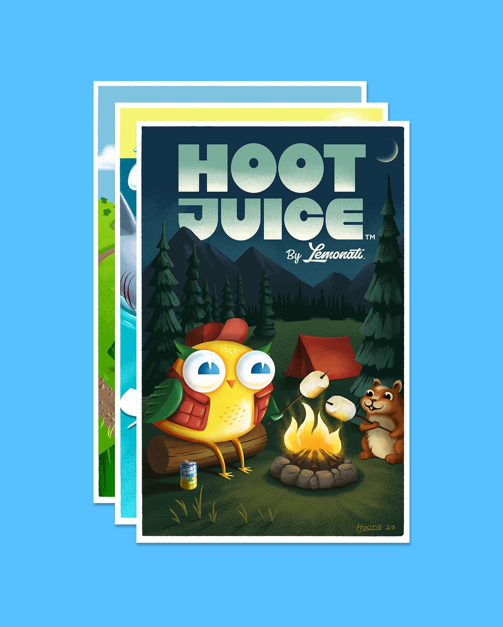 Hoot Juice - Summer Adventure poster series